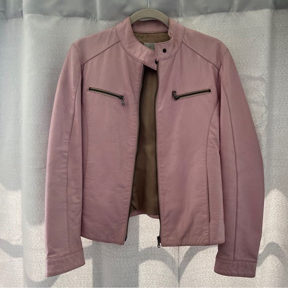 worldly people | Jackets & Coats | Vintage Dusty Pink Leather Jacket ...
